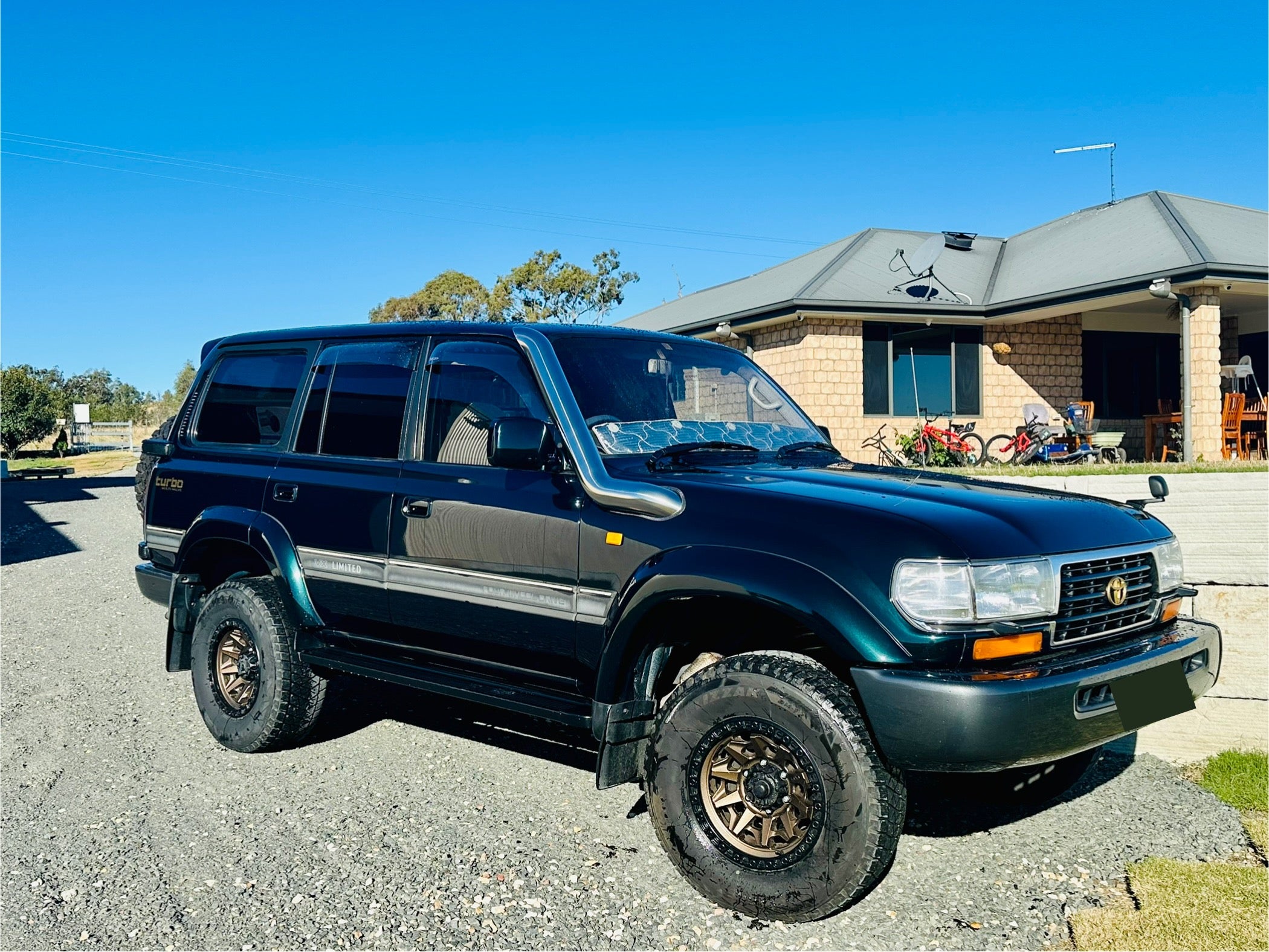 Toyota Landcruiser 80 Series 4" Mid Entry Snorkel & Clear Top Airbox P ...